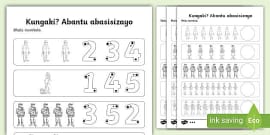 FREE! - People Who Help Us Colour By Number isiZulu - Twinkl