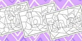 Phase 3 Tricky Words Pattern Tracing Activity