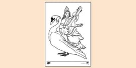 Ravana Colouring Sheet - Resources (teacher made) - Twinkl