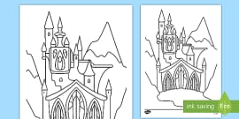 Bouncy Castle Colouring Page,Bouncy Castle (teacher made)