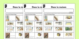 Powerpoint : Les pièces de la maison (teacher made)