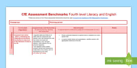 CfE Second Level Modern Languages Assessment Benchmarks Assessment Tracker