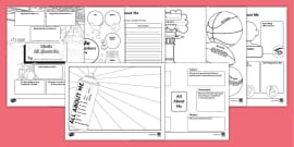 All about Me Football Worksheet / Worksheet - Twinkl