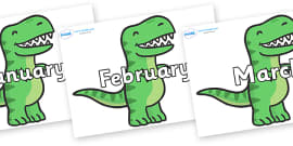 FREE! - Months of the Year on Dinosaurs (teacher made)