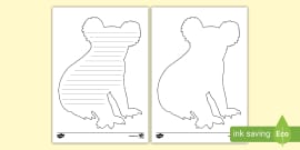 Koala Outline (teacher made) - Twinkl
