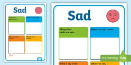 Dealing with Sad Emotions Worksheet | CfE Resources | Twinkl