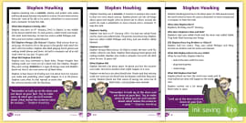 Stephen Hawking Poster and Fact File | Science | Beyond