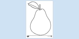 FREE! - Colouring Page Of A Pear (teacher made) - Twinkl