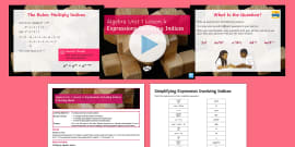 👉 Simplifying Algebraic Expressions PowerPoint | Beyond