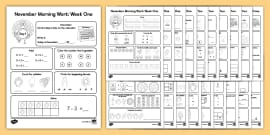Kindergarten October Morning Work Bundle (Teacher-Made)