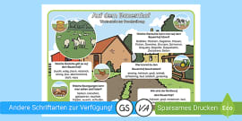 Bauernhof Wortschatz: Querformat - Twinkl