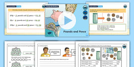 Money Bar Models - Money Calculations Worksheets - Twinkl