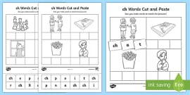 ‘sh’ Sound Cut and Stick Worksheet - Primary Resource