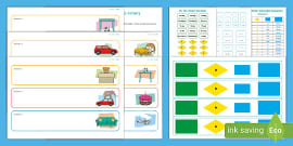 Colorful Semantics Sentence Strips Worksheet (teacher made)
