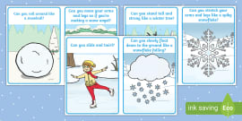 Winter Movement Cards | Gross Motor Activities | Twinkl
