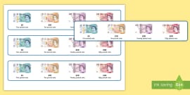 FREE! - British (UK) Money Coins and Notes Display Posters KS1