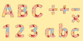 "ANIME-zing" Class Bulletin Board Letters & Numbers