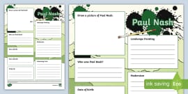 Rembrandt Fact File Template (teacher made) - Twinkl