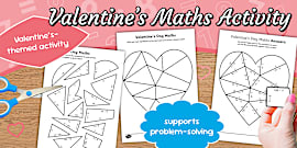 Colour by Multiplication Valentine's Day Activity Sheet