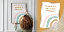 School Values Muted Rainbow-Themed Posters Pack - Twinkl