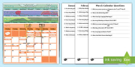 Differentiated ESL Calendar Worksheets 2019 (teacher made)