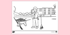 FREE! - School Secretary Colouring Sheet | Twinkl - Twinkl