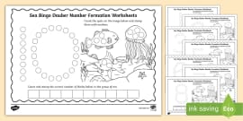 FREE! - Fish Bingo Dauber Number Formation Worksheets