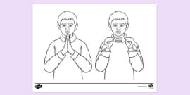 FREE! - BSL Child Toilet Colouring Sheet (teacher made)