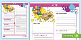 KS1 Holi Activity - Love Holi (teacher made) - Twinkl