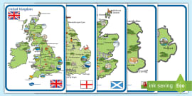 The United Kingdom Display Poster | UK Map Poster