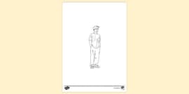 FREE! - Child Boy Stood Talking Colouring | Colouring Sheets