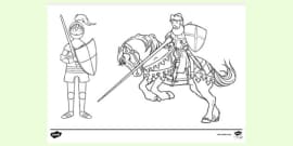 EYFS Knight Colouring Sheet | Colouring Sheets - Twinkl