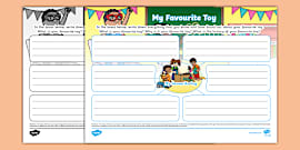 My Favourite Toy Writing Template