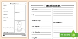 Howard Carter Fact File Template (profesor hizo) - Twinkl