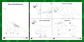 Dinosaur Pencil Control Worksheets