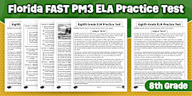 Sixth Grade ELA Practice Test | Florida FAST PM3 Test Prep