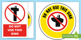 Sink Out of Order Sign Posters | Display Posters | Twinkl