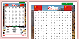 Asia Word Search (teacher made) - Twinkl