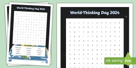 KS1 World Thinking Day Word Search (teacher made) - Twinkl