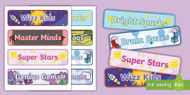 👉 Names for Reading Groups Signs Pack - KS1 and KS2 Resources