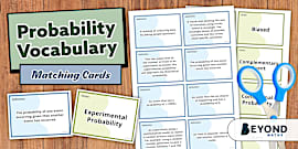 Statistics Vocabulary Matching Cards