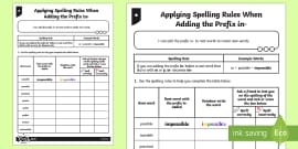 KS2 Spelling Rule Worksheets (teacher made)