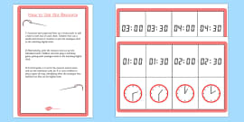 Analogue Digital Clocks Matching Cards (teacher made)