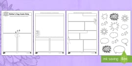 My Mom the Superhero Comic Strip Template (teacher made)