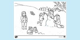 Hello Winter! Colouring Pages,Colouring,Winter Time - Twinkl