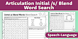 Articulation Initial /s/ Words Flash Cards for SLP