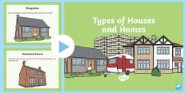 FREE! - Types of Houses and Homes PowerPoint (teacher made)
