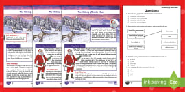 Santa Claus History Reading Comprehension - English