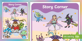 Story Corner Sign Post Display Poster (teacher made)