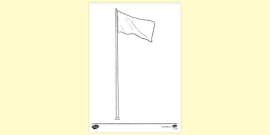 Flag Pole Colouring Sheet | Colouring Sheets